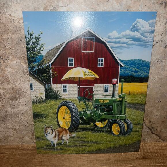 John Deere | Art | John Deere Tractor Metal Sign By Neal Anderson Art ...